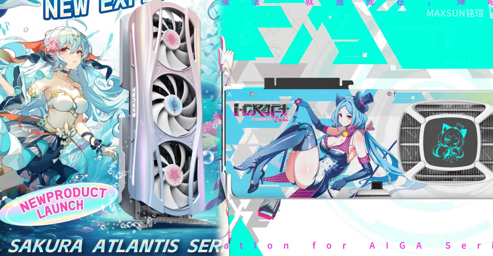 Maxsun과 Yeston, ‘와이푸(Waifu)’ 테마의 Radeon RX 9070과 GeForce RTX 50 GPU 공개 ...