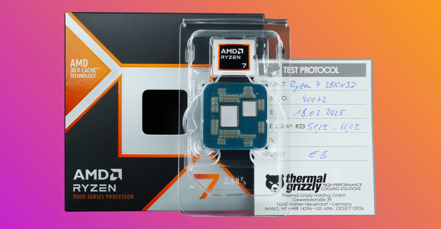 써멀그리즐리, 뚜따된 R9 9800X3D CPU 판매 시작 - 테크 소식