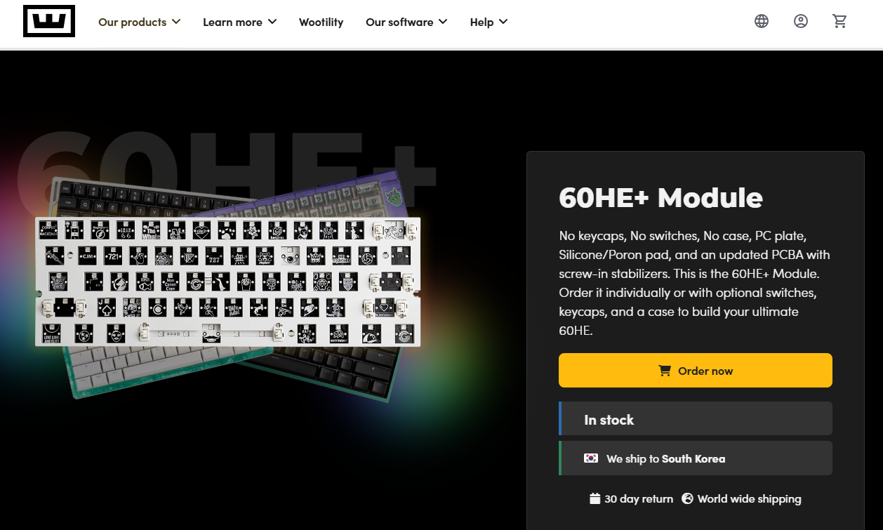 Wooting 60HE+ Module - 공식 리뷰