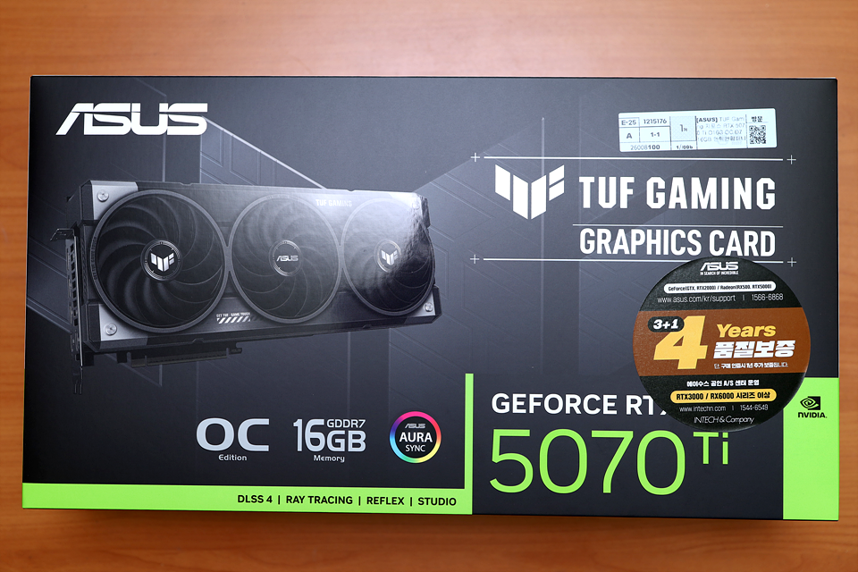 어제 수령해온 ASUS TUF 5070 Ti OC 제품 간략 후기입니다. - 그래픽카드
