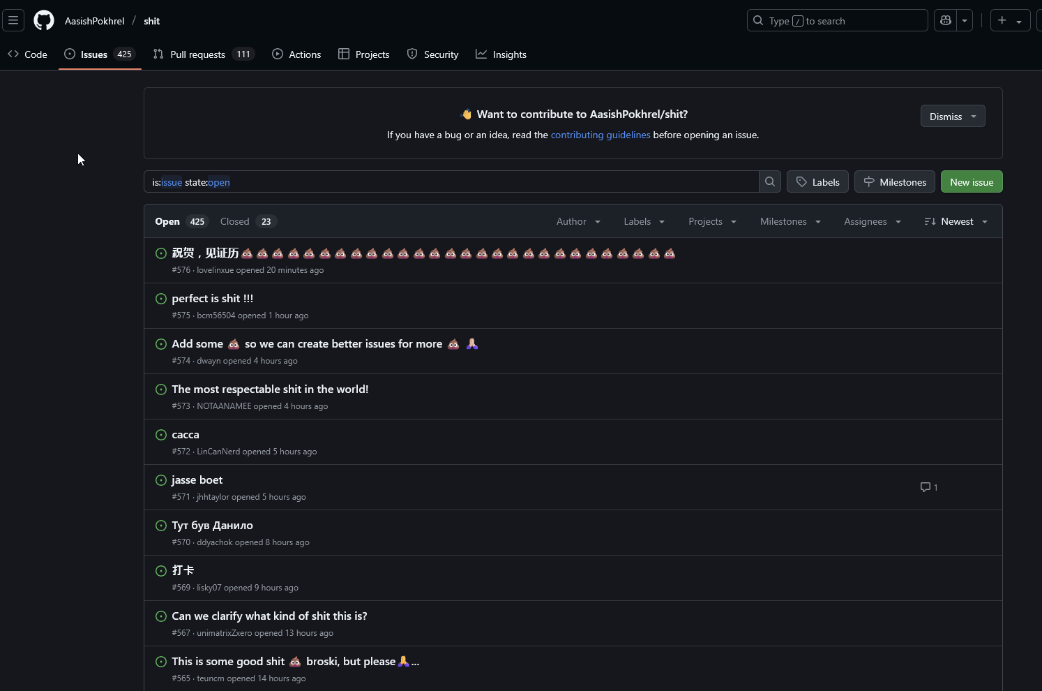 깃허브(GitHub) 10억 번째 저장소 등장, 이름은 'sh*t' - 조드