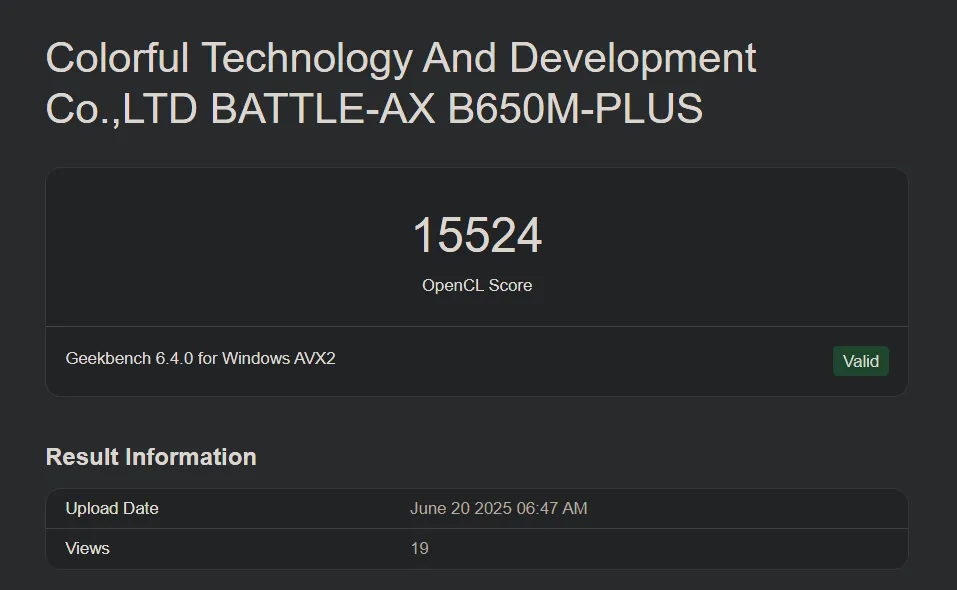 중국 6nm 게이밍 GPU, Geekbench에서 GTX 660 Ti와 동급 - 조드