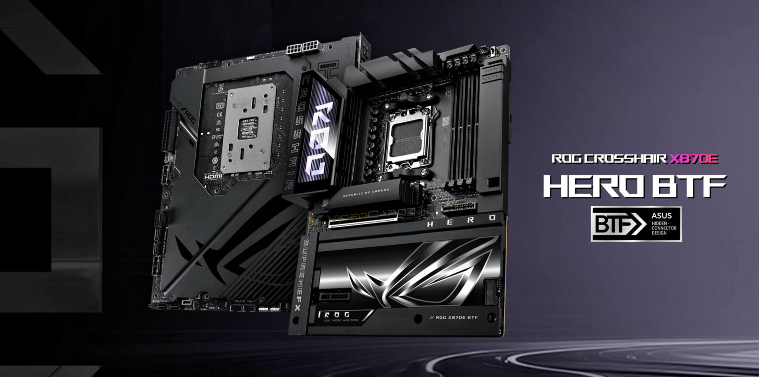 ASUS, BTF 적용 ROG X870E Crosshair HERO 메인보드 출시 - 테크 소식