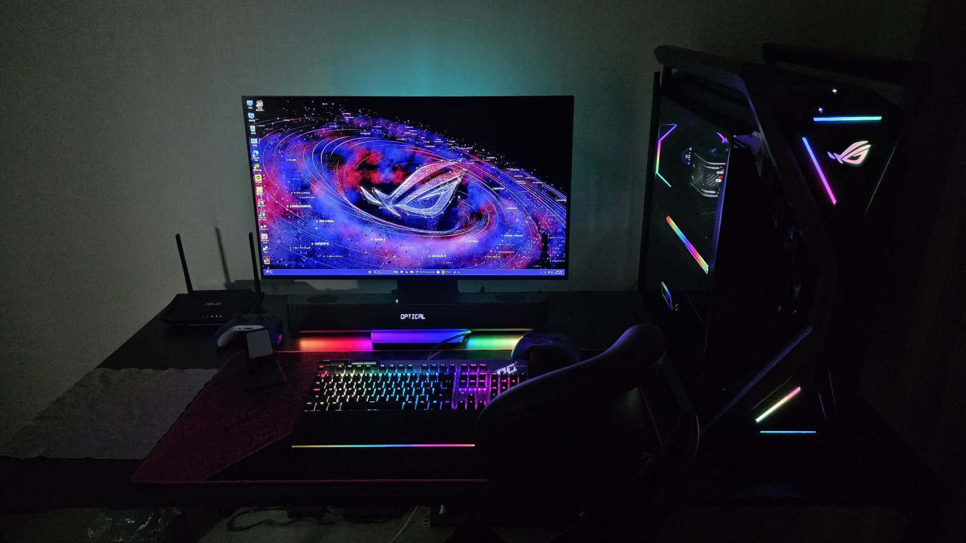 ASUS ROG Full BTF PC Desk Setup - 데스크테리어