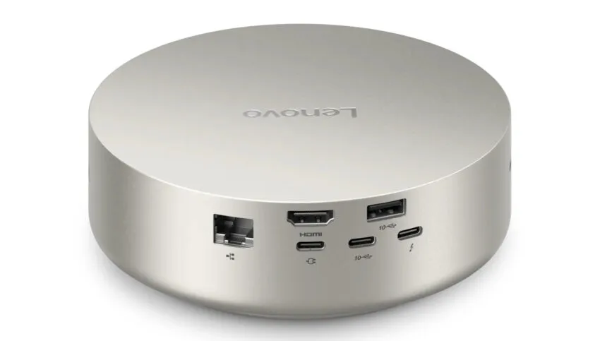 레노버, 팬서레이크 탑재한 1L 크기의 원형 미니 PC 'Yoga Mini i' 발표 - 테크 소식