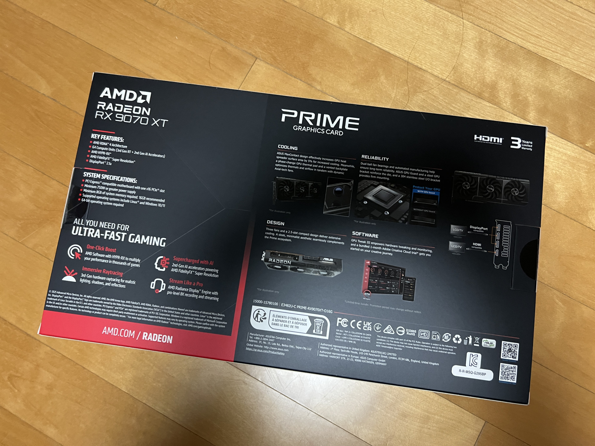 메모리 대란... 막차 타볼까>> ASUS PRIME 라데온 RX 9070 XT OC D6 16GB - 유저 리뷰